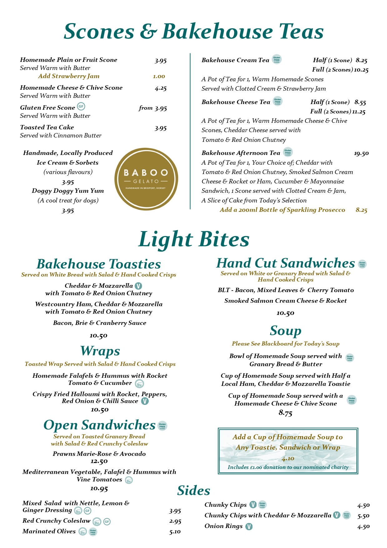 Menus 2025 – The Bakehouse Cullompton
